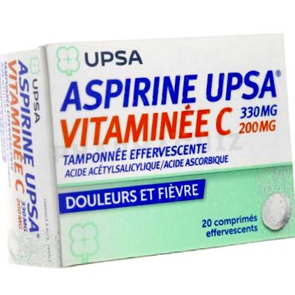 UPSA витамин С аспирин 20 ефервесцентни таблетки