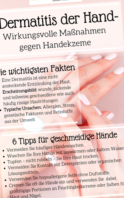 Dermatitída na rukách Bežný zápal, ktorý sa ľahko lieči