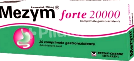 Mezym Forte 20000, 20 таблетки, BELIN-CHEMIE - проспект